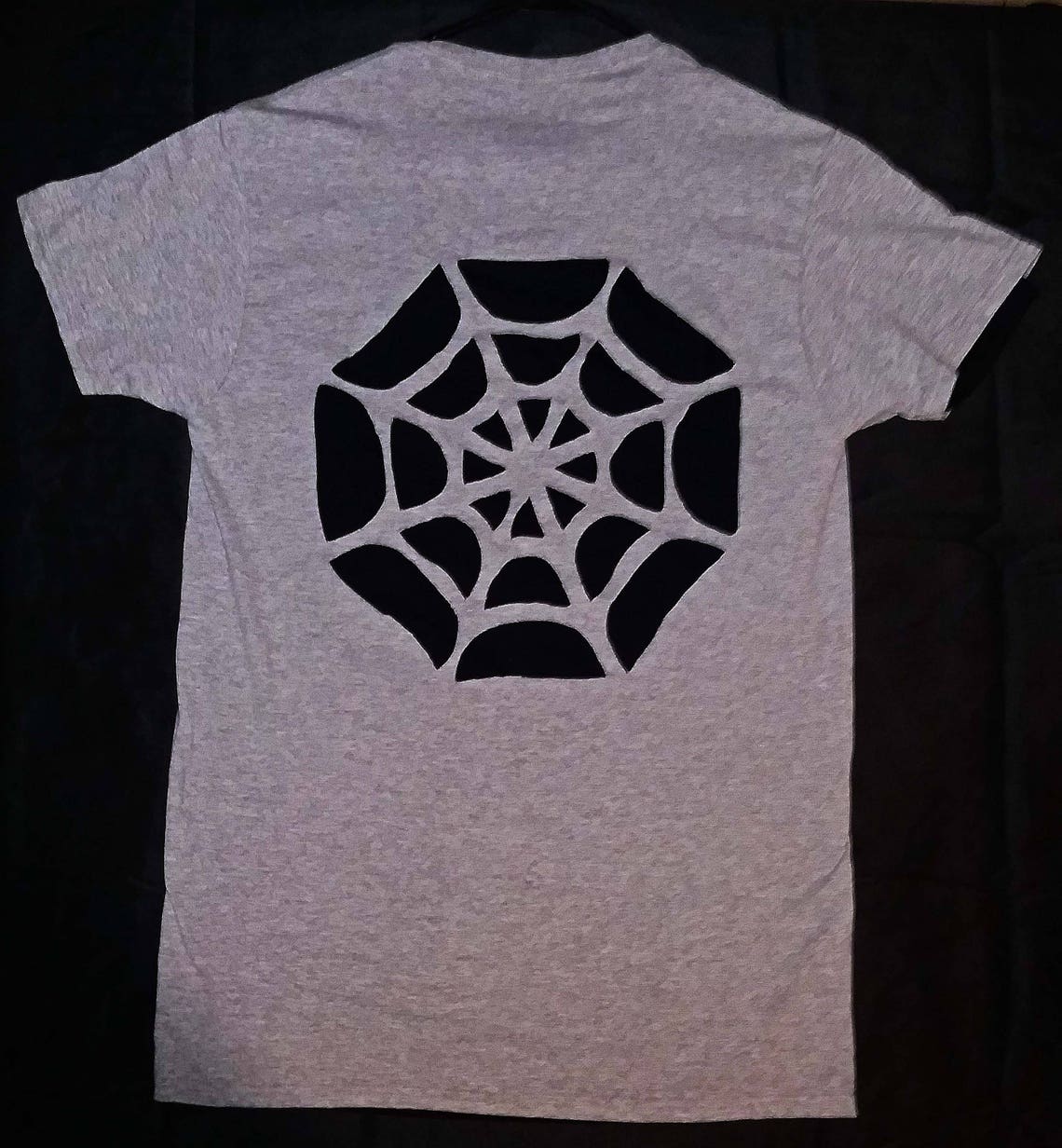 Spiderweb Cut Out T Shirt / Halloween Spider Web Cutout Tee / Spiderweb ...