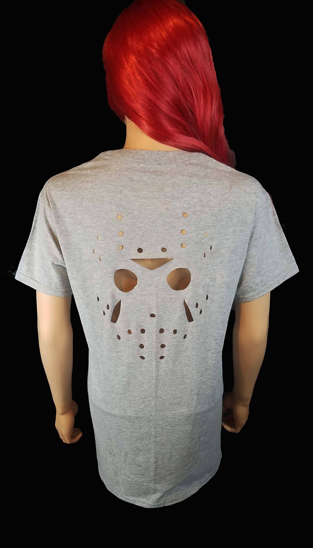 Jason Voorhees Inspired Cutout T Shirt / Halloween Cut Out Tops ...