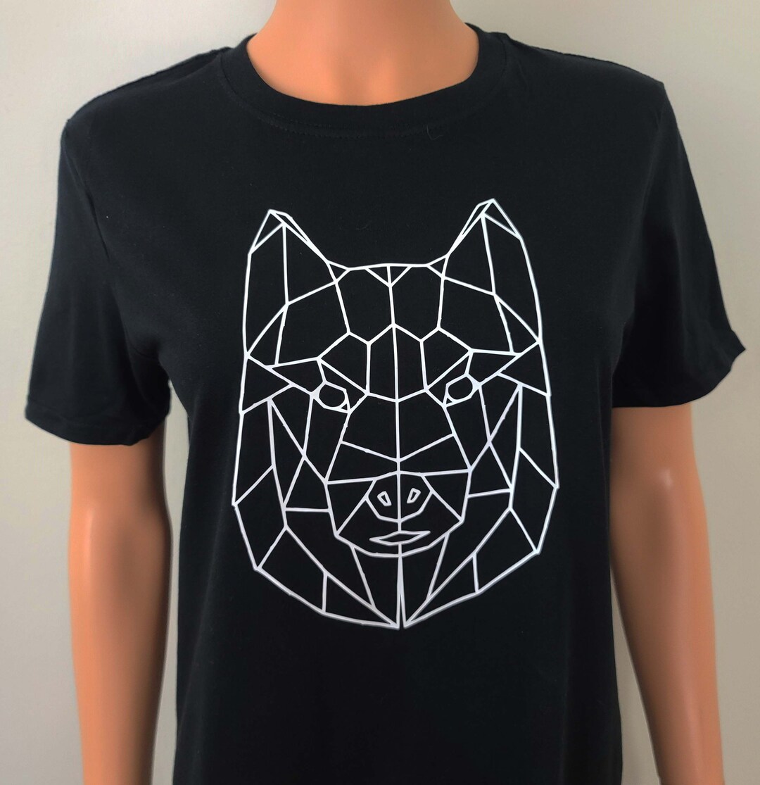 Geometric Husky T Shirt / Geometric Shapes Shirts/ Geometric Outdoor ...