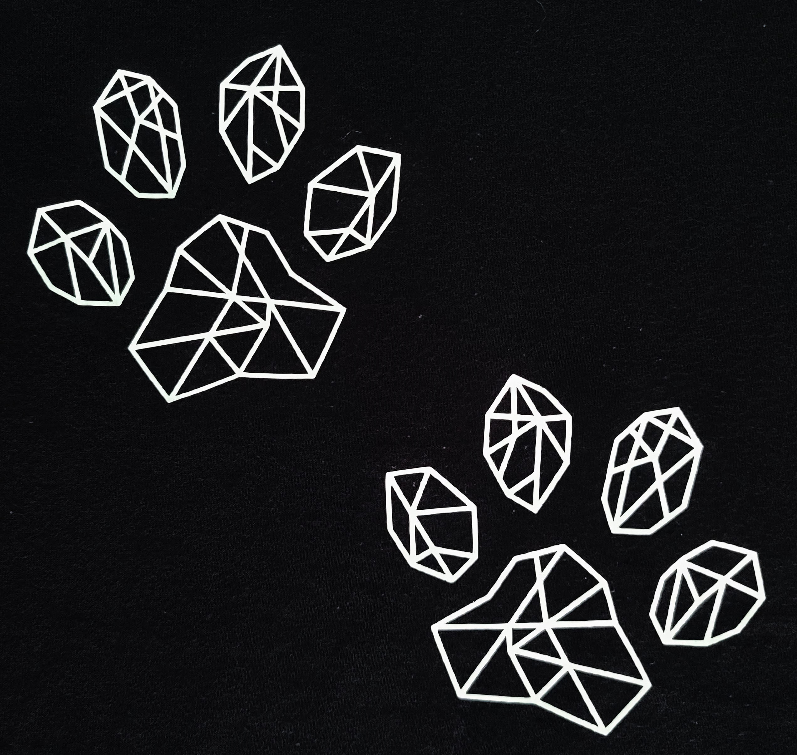 Geometric Paw Print T Shirt / Polygon Dog Paws Tee / - Etsy Australia