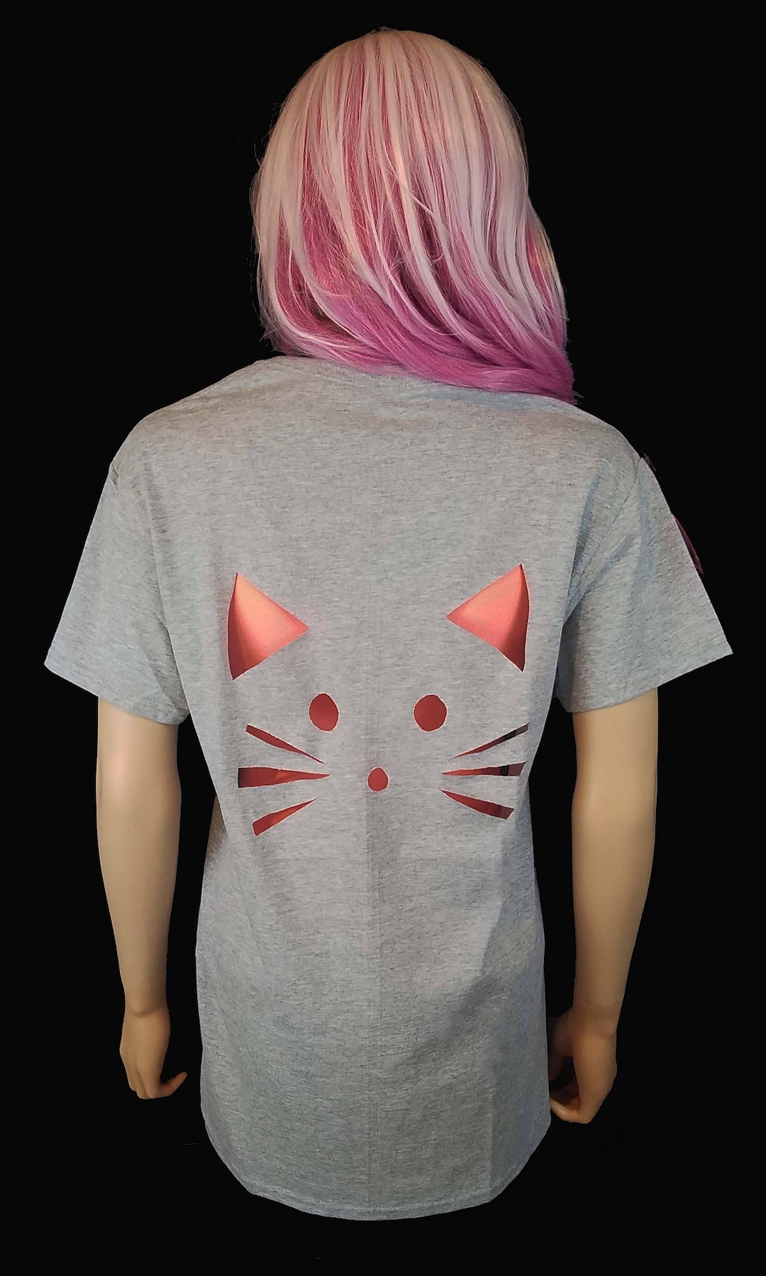 Cat Cutout T Shirt / Pastel Goth Kitty Cat Cut Out Tee - Etsy