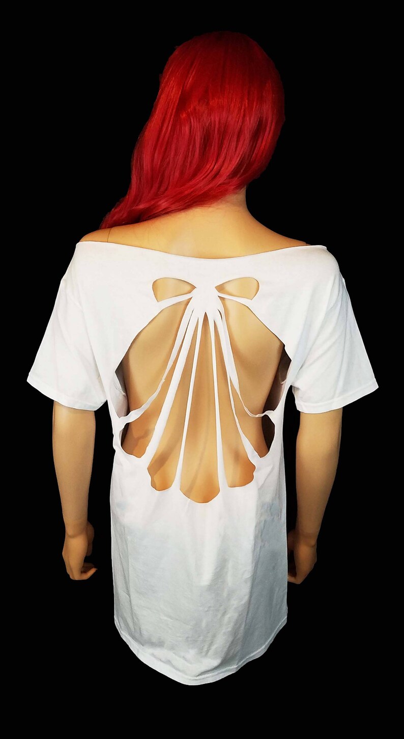 Off the Shoulder Seashell Cutout Top / Mermaid Beach Cut Out - Etsy