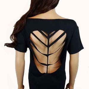Off the Shoulder Heart Cutout Top / Heart Top / Cute Ripped Heart Shirt ...
