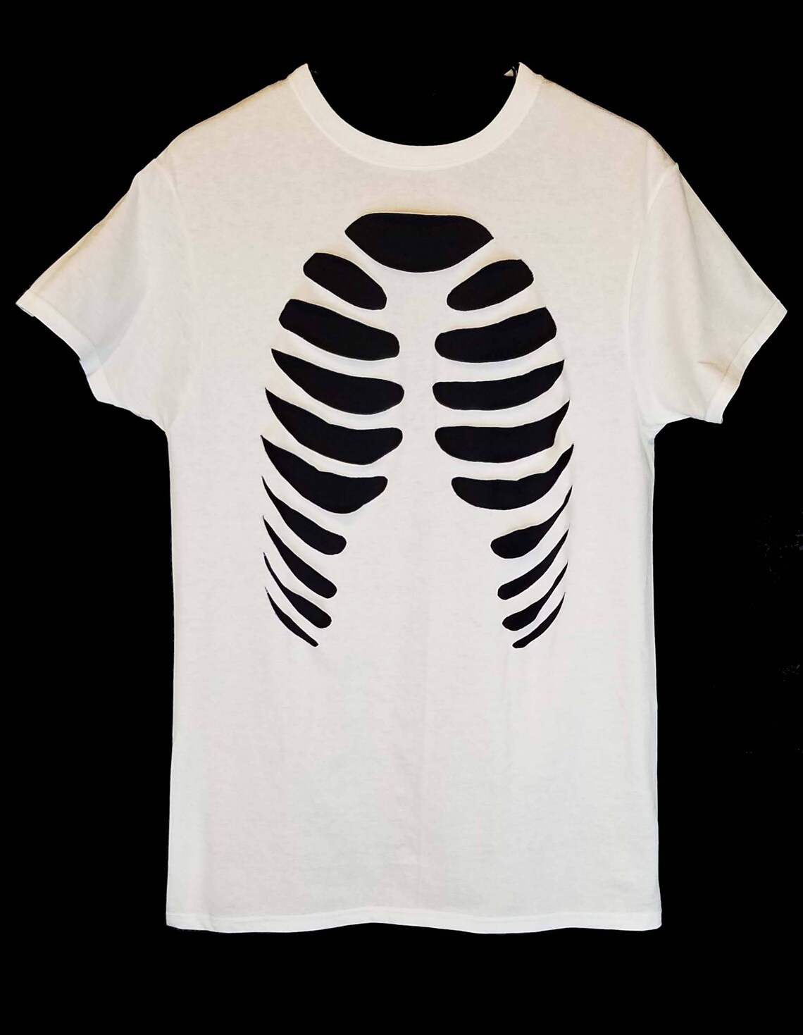 Rib Cage Cutout T Shirt Front / Skeleton Cut Out Shirt | Etsy