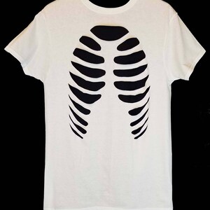 Rib Cage Cutout T Shirt Front / Skeleton Cut Out Shirt - Etsy