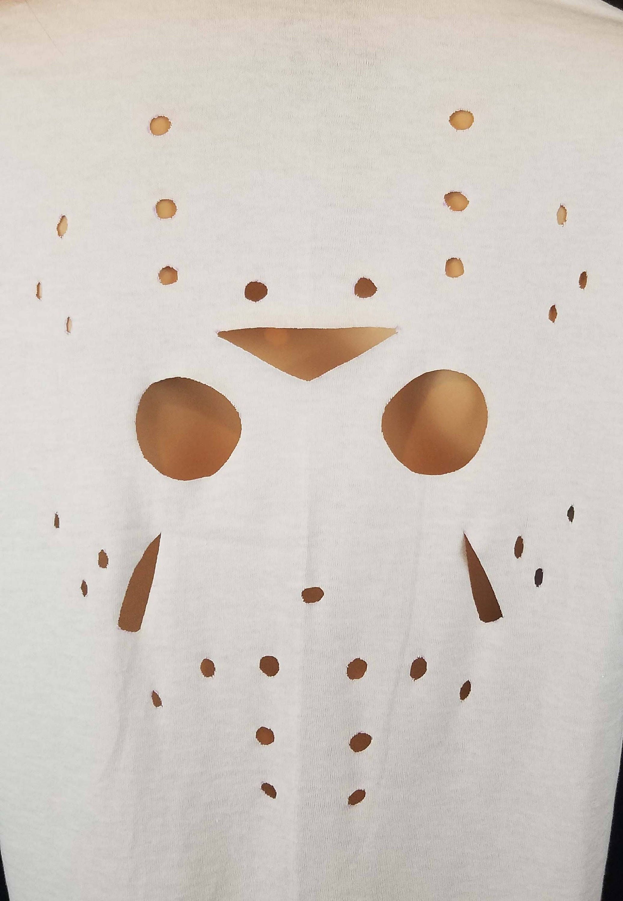 Jason Voorhees Inspired Cutout T Shirt / Halloween Cut Out | Etsy