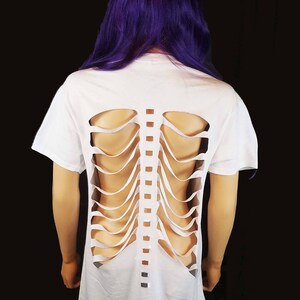 Rib Cage Cut Out Shirt / Pastel Goth Halloween Ribcage Cutout Top - Etsy