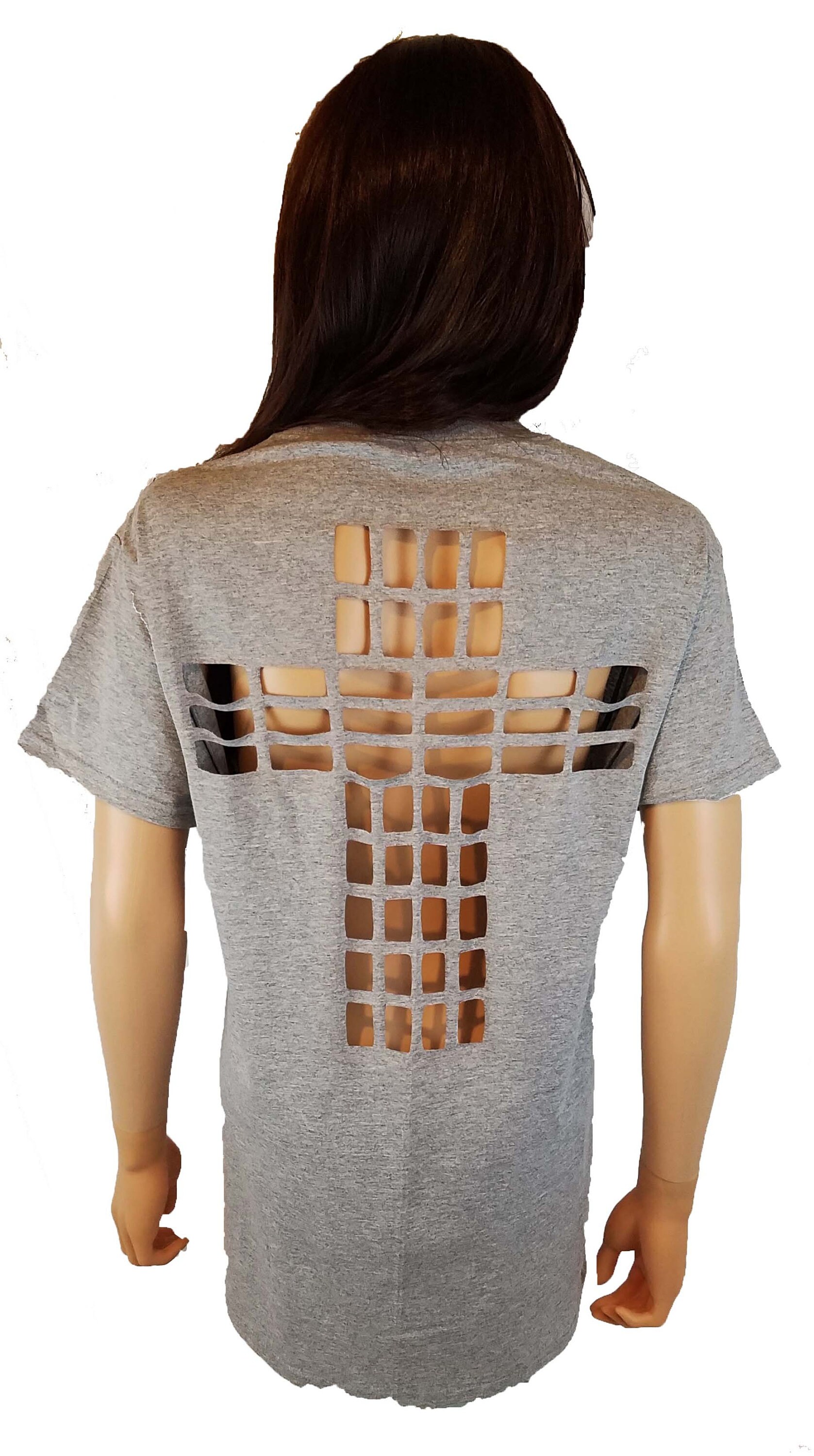 Cross Cutout T Shirt / Concert Cut Out Tees - Etsy