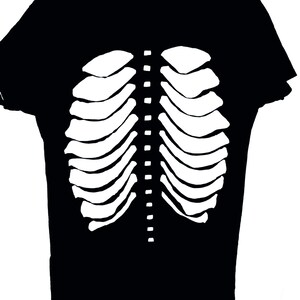 Punk Rock Rib Cage Cut Out T Shirt / Skeleton Shirt / Creepy Cute ...