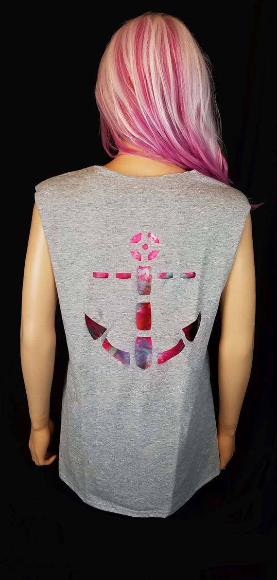 Anchor Cutout Tank Top / Summer Nautical Cut Out Tank - Etsy