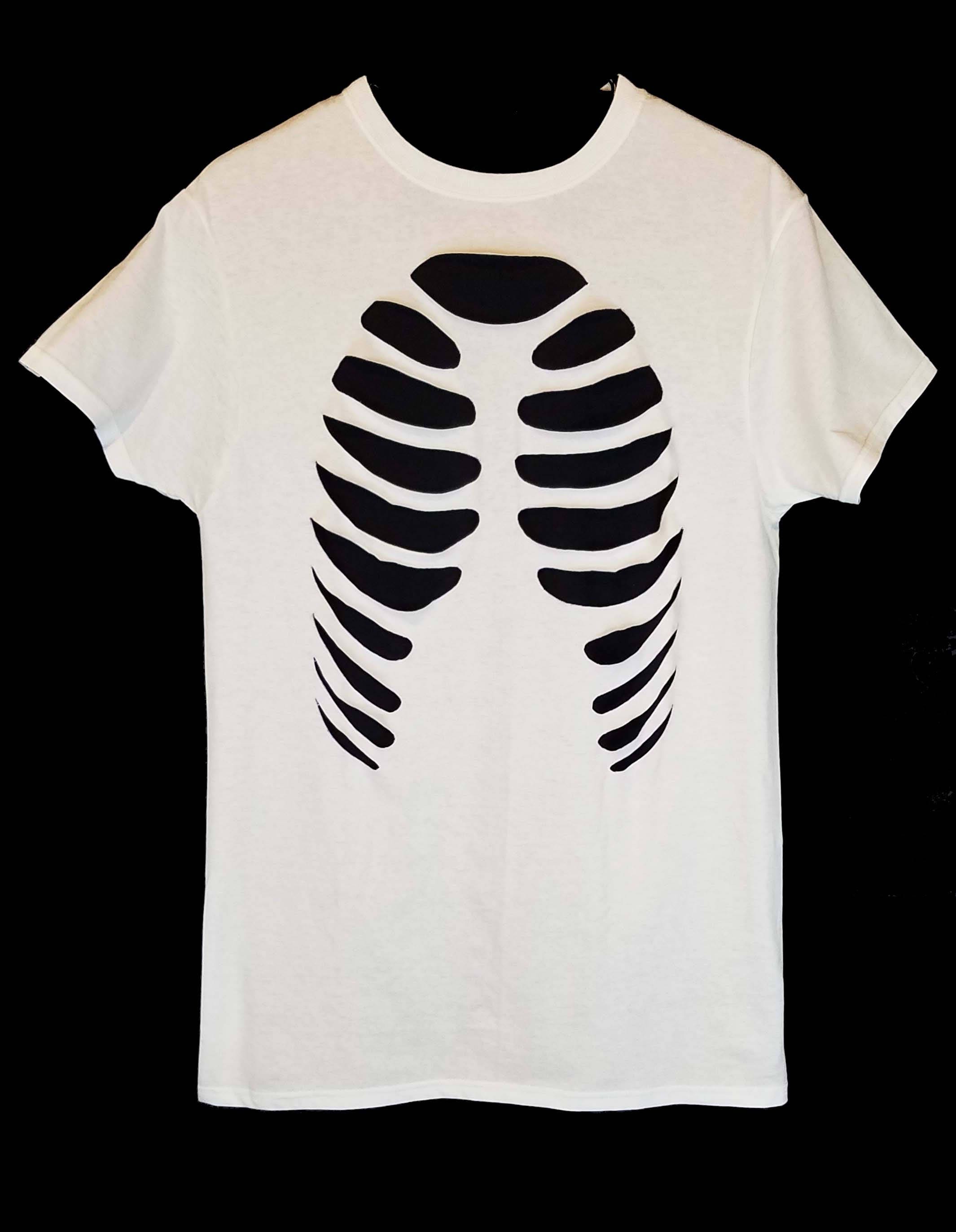 Rib Cage Cut Out T Shirt / Halloween Skeleton Cutout Shirt - Etsy