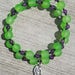 Zombie Memory Wire Bracelet With Green, Black, and Purple Beads ...