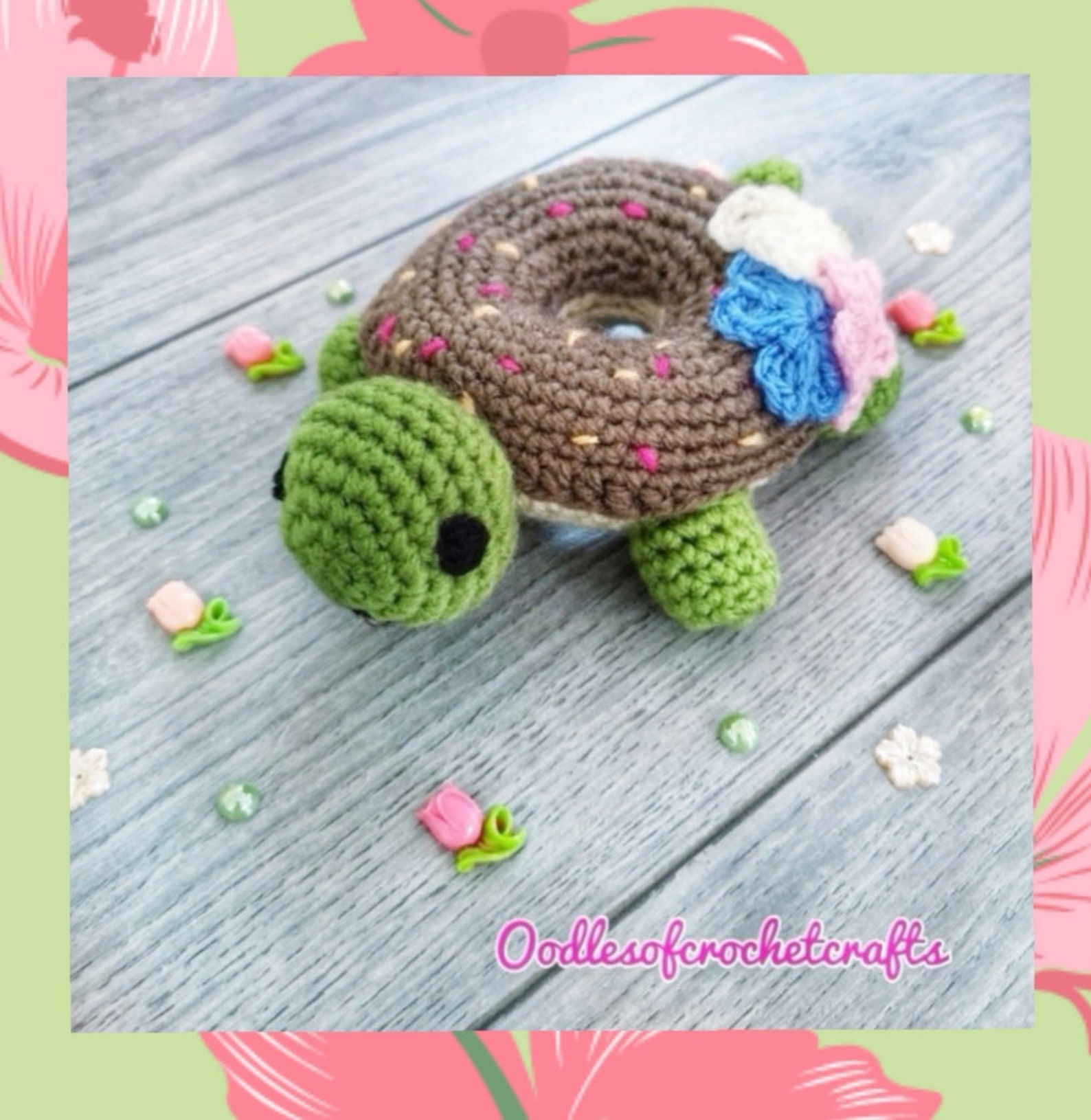 CROCHET PATTERN Doughnut Buddy Turtle PDF Crochet Pattern With | Etsy