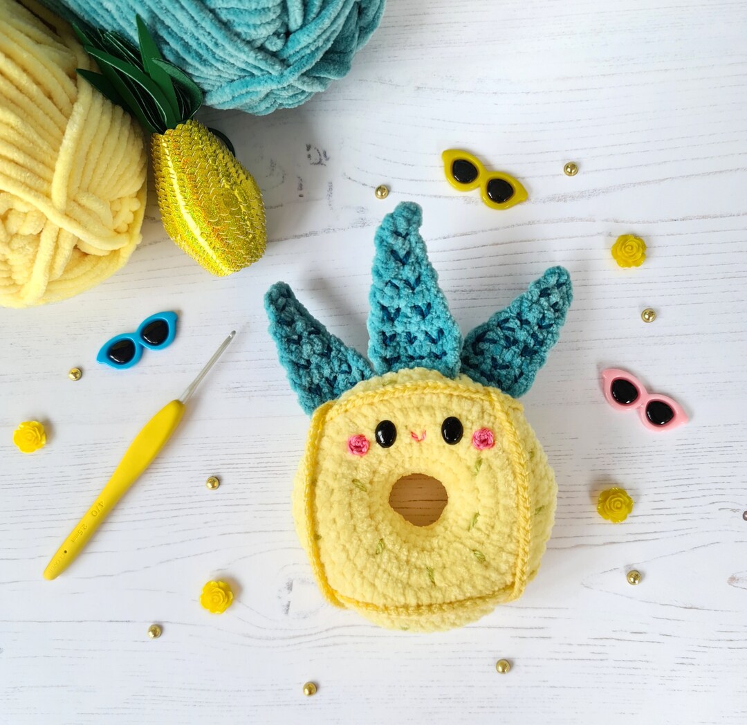 PATRÓN CROCHET Donut Buddy Piña donut a crochet crochet - Etsy España