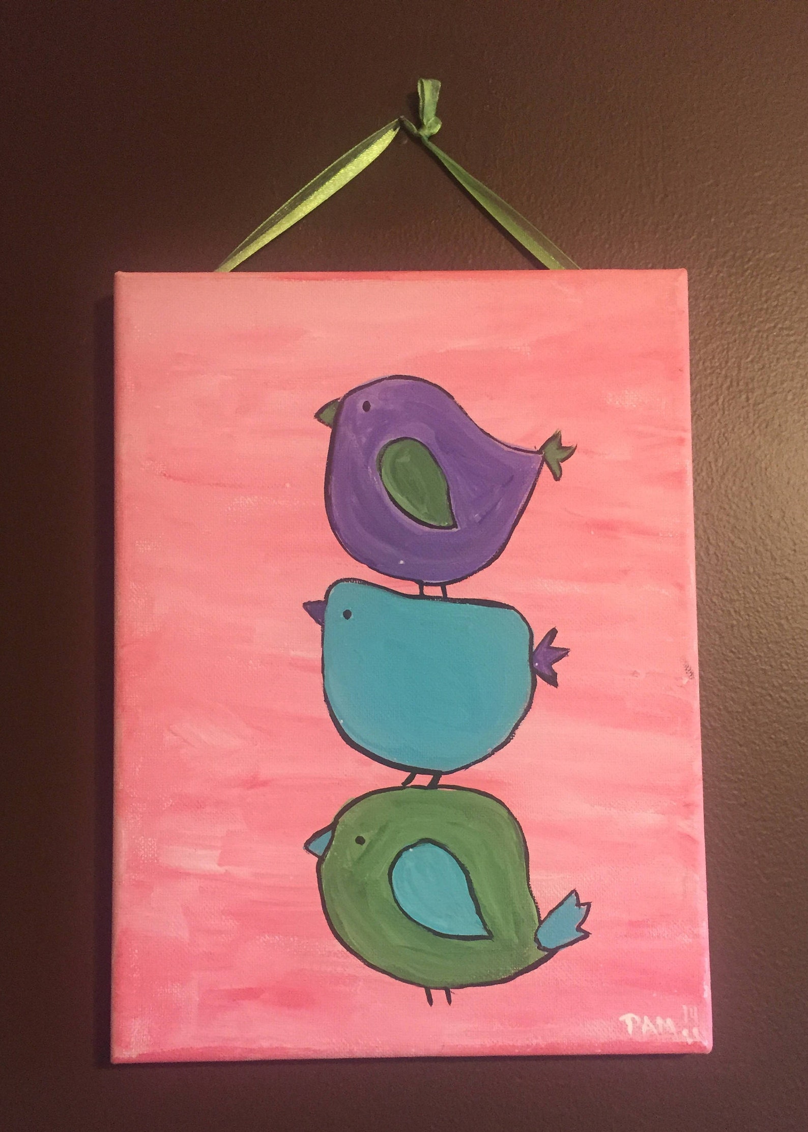 Stacked Birds Canvas - Etsy