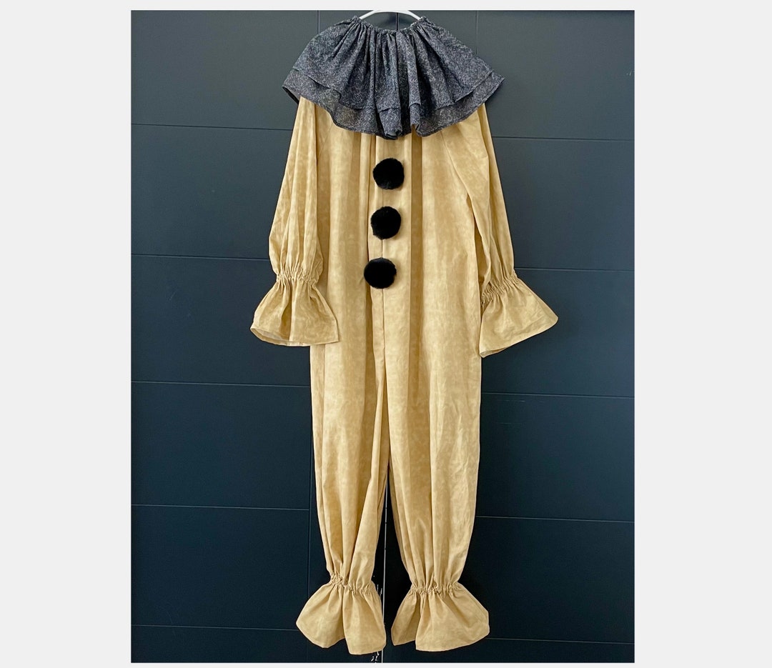 Clown Costume- Distressed Appearance in Beige Cotton, Adult & Children ...