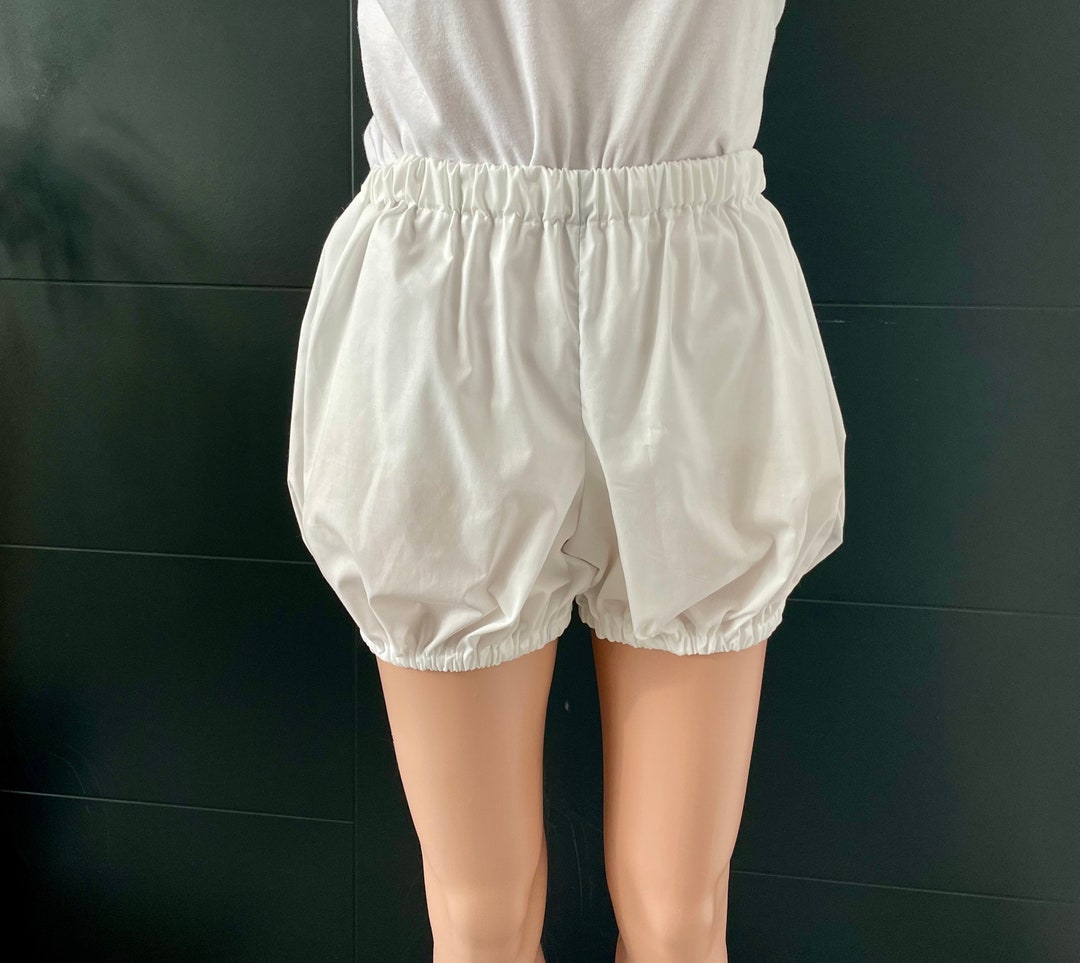 Bloomers, Pantaloon Shorts in Black, White or Antique Beige Cotton ...