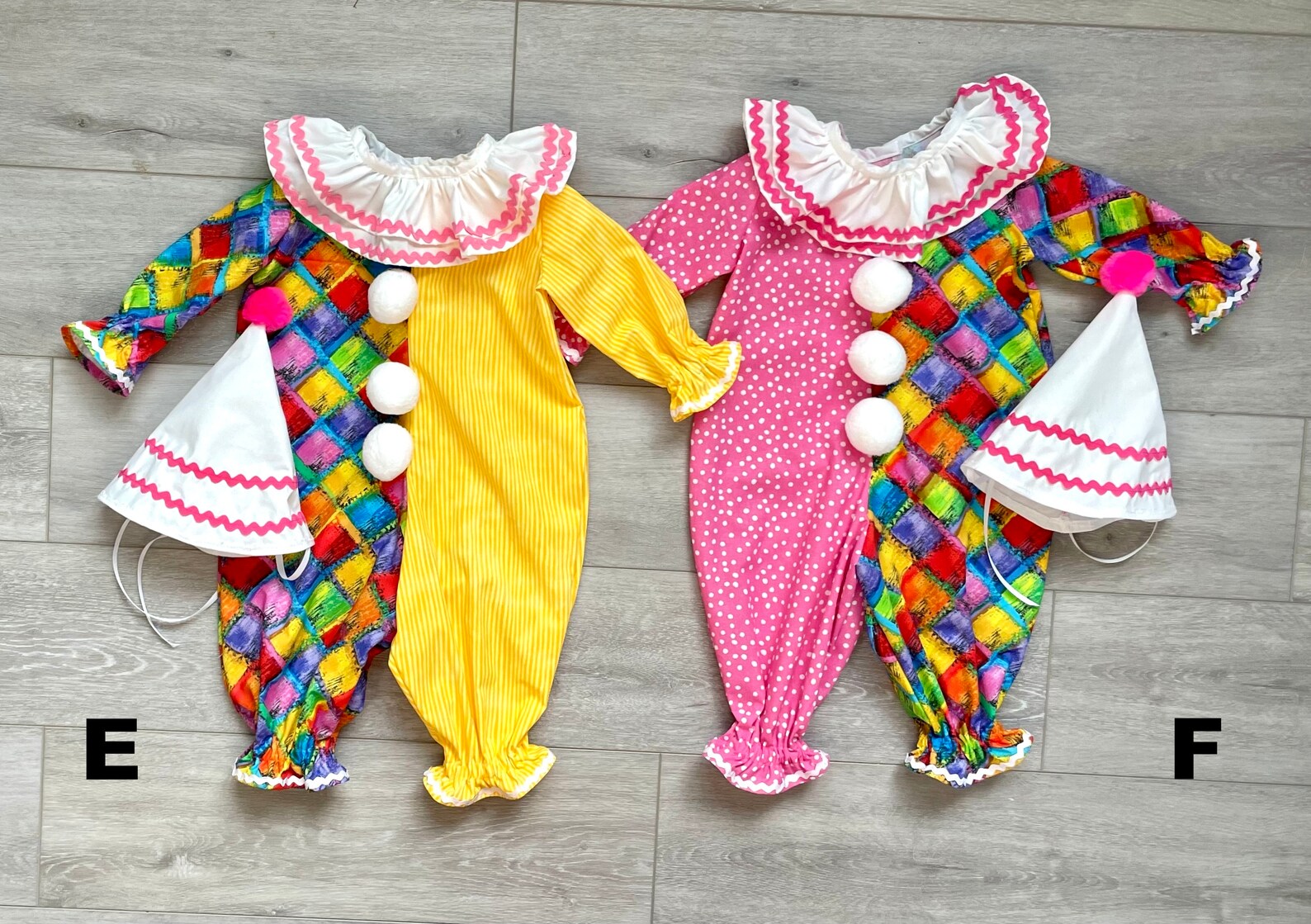 Clown Costume Professional Handmade Adult Women Men Girl Boy | Etsy