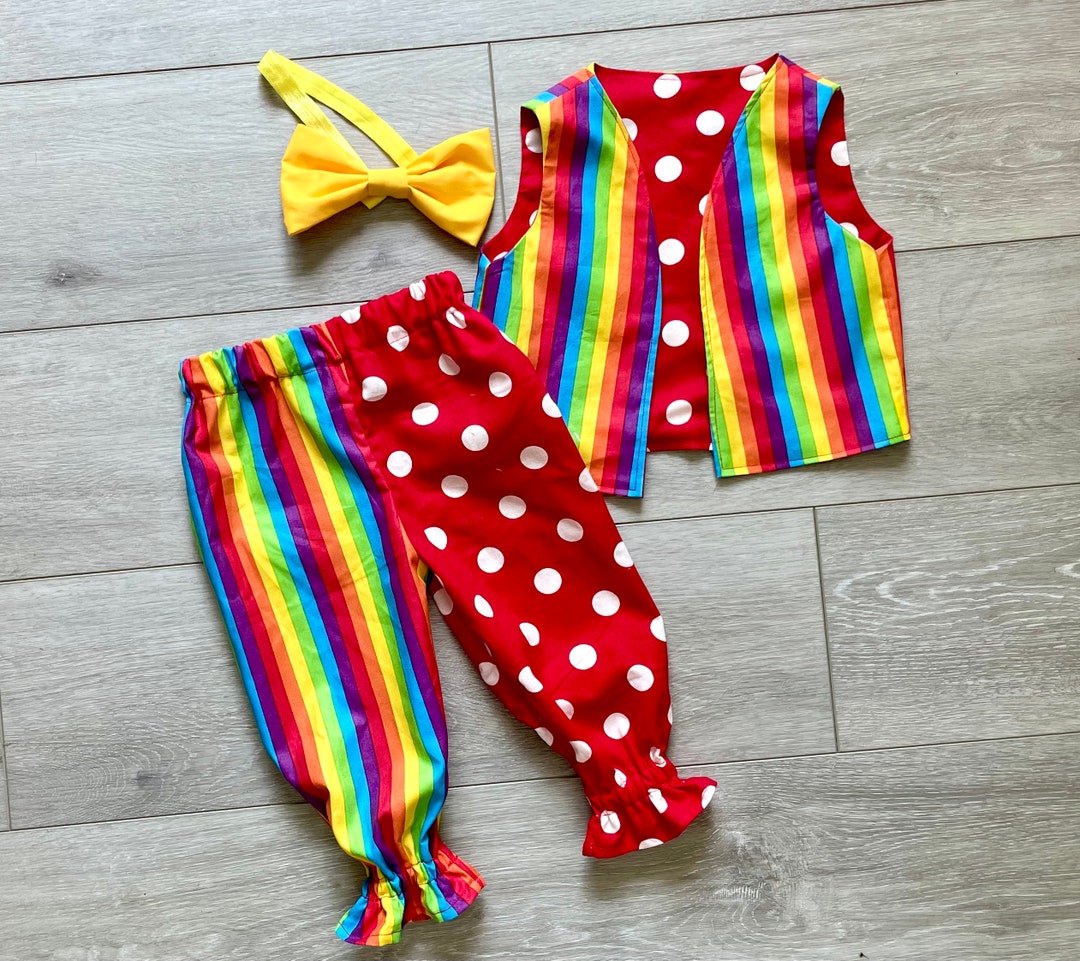 Costume Vest + Bow Tie or Clown Suit for Boy Girl Men Women Adult ...