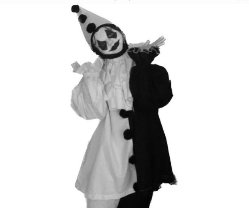 Vintage Handmade Pierrot Clown Costume: French Style, Halloween Party ...