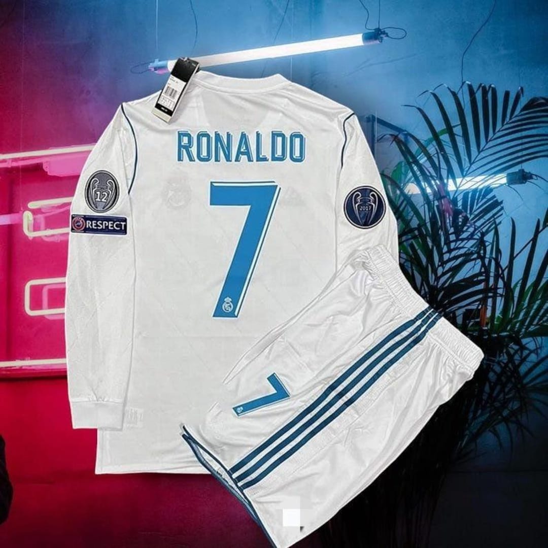 Cristiano Ronaldo No. 7 Football Uniform Real Madrid Jersey Short ...