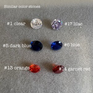 Choose Your Stone Colors/ Custom Pure Silver Ring/ Personalized Organic ...