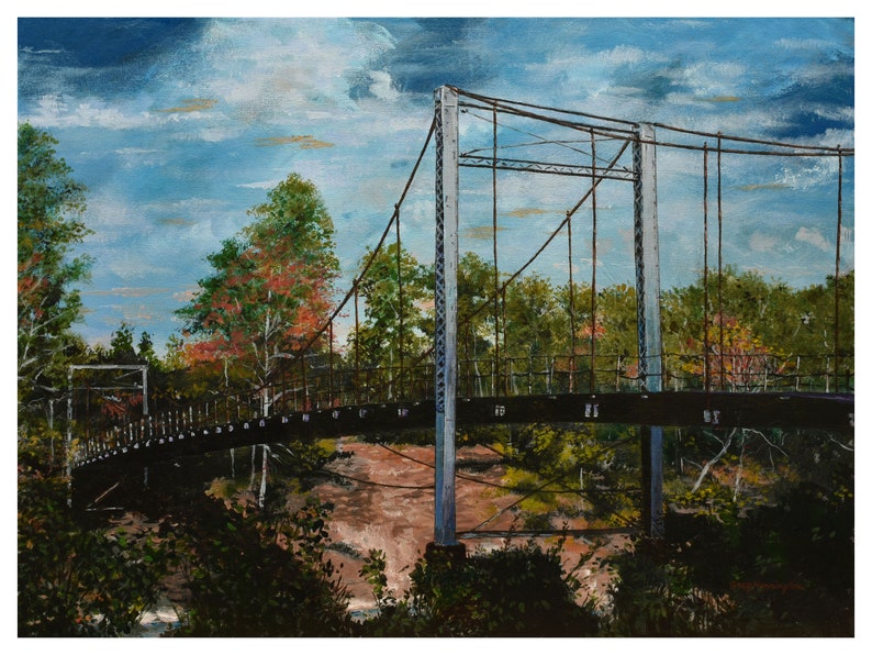 Byram Swinging Bridge, 8 1/2 X 11 or 18 X 24 Inches, Fine Art Print ...