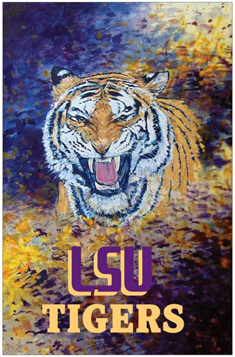 Louisiana State University Poster, Colorful, 11 X 17, LSU, Tigers ...
