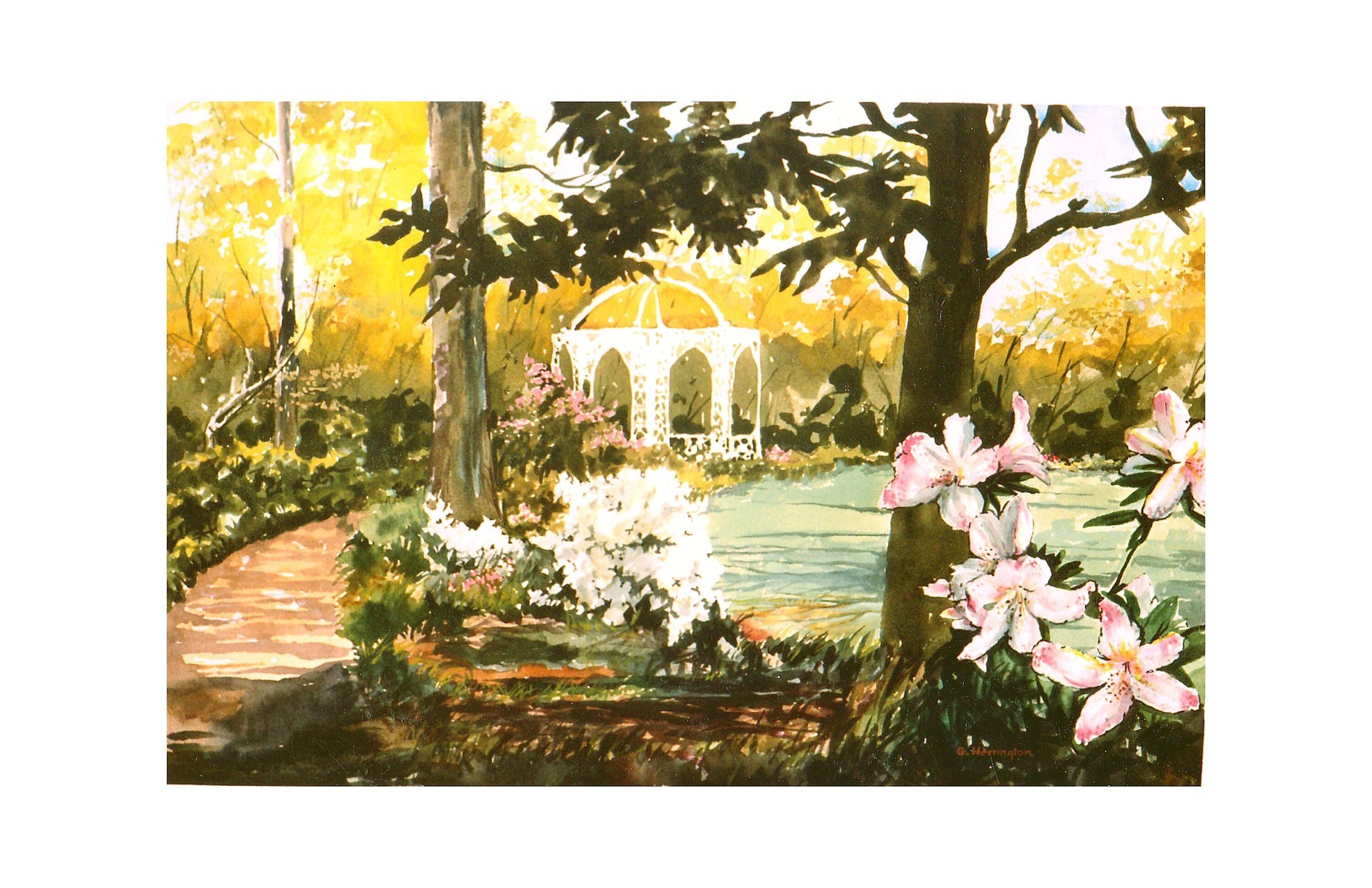 Gazebo, Wall Print from Original Watercolor, 8 1/2 x 11 or 16 x 20 ...