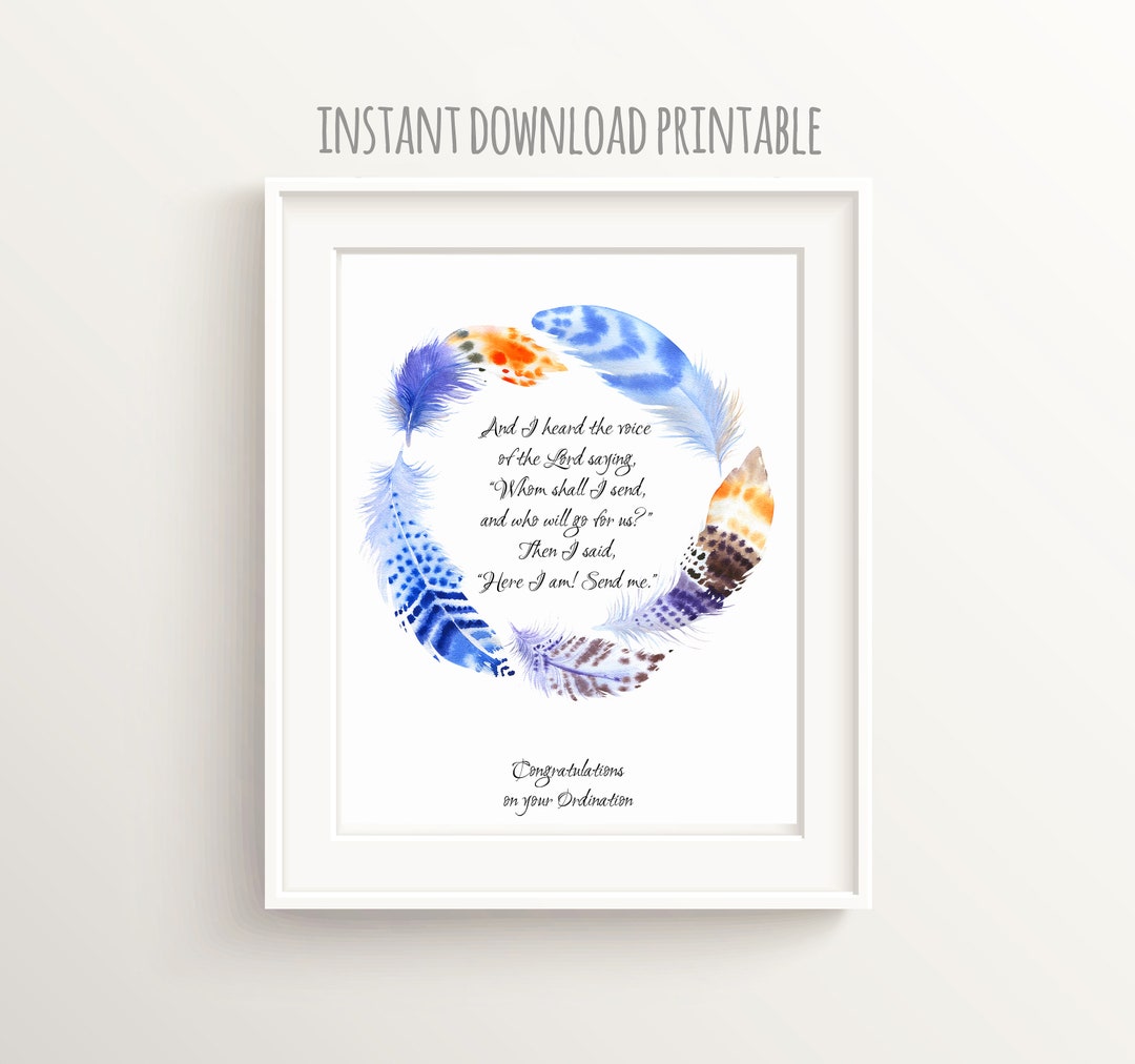 Ordination Gift for Women, Gifts for Ordaining, Isaiah 6 8, Bible Verse ...