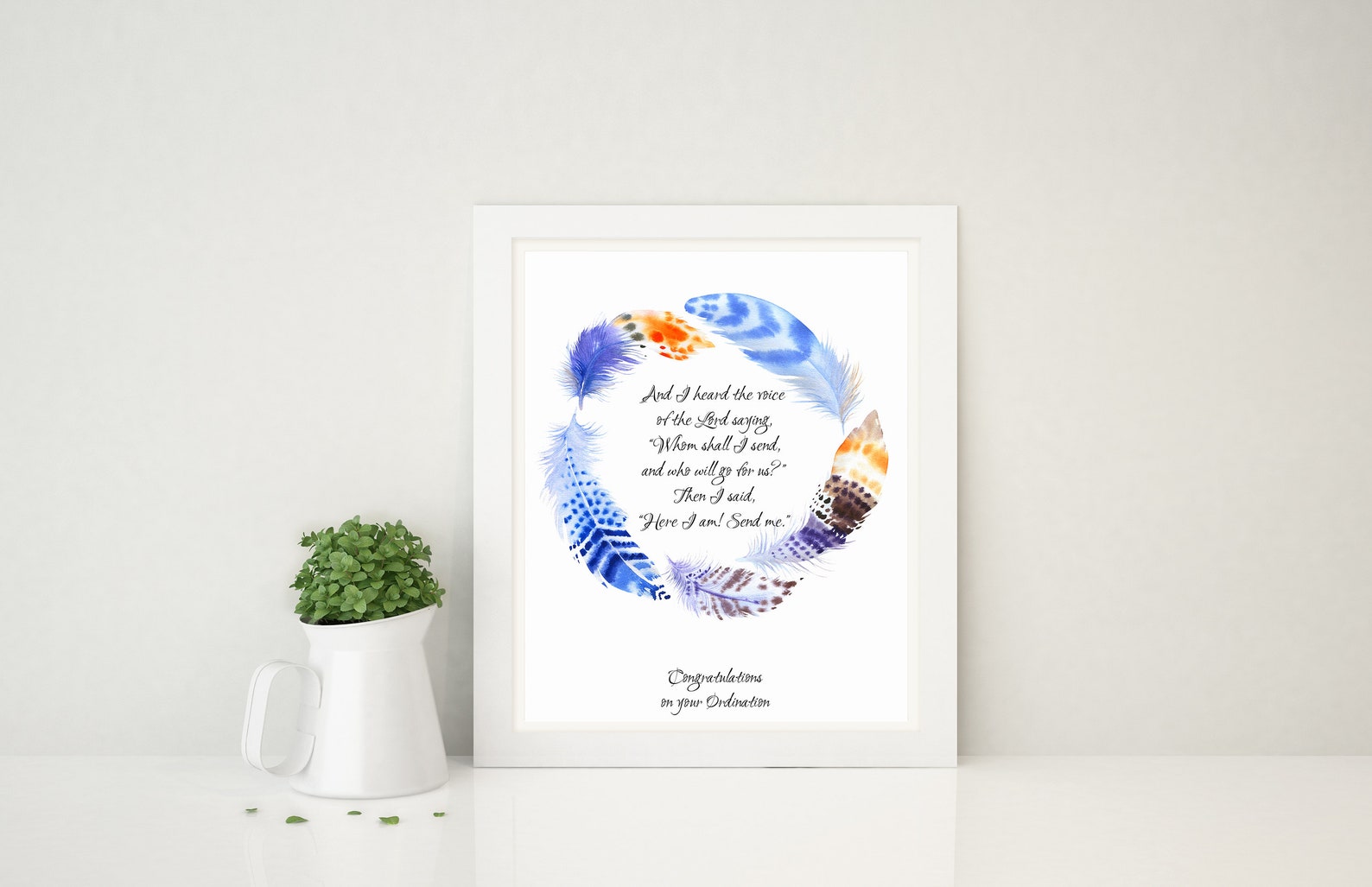 Ordination Gift for Women, Gifts for Ordaining, Isaiah 6 8, Bible Verse ...