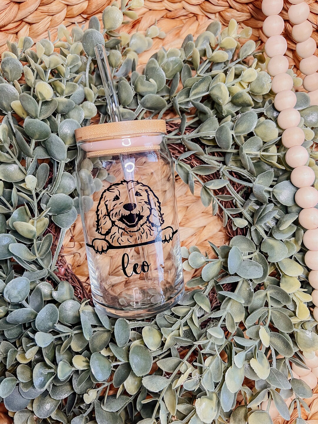 Custom Dog Libbey Glass Custom Dog Glass Dog Ear Glass Dog Beer Can ...