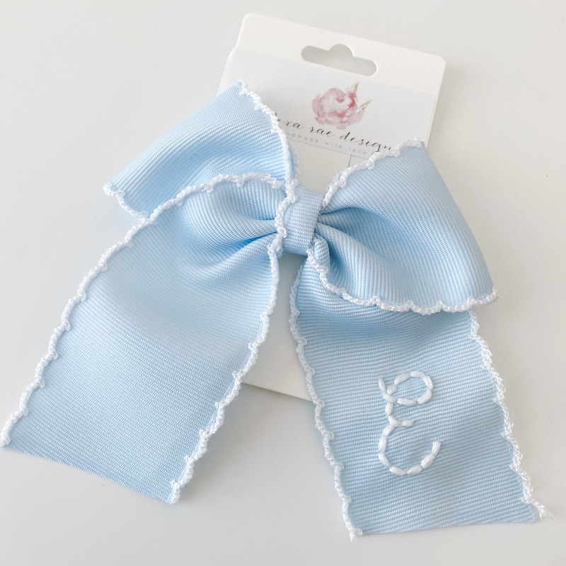 Embroidered Bow - Etsy