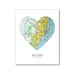 Miami Map Heart Print Miami Map Art Florida Map Heart Map | Etsy