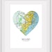 Miami Map Heart Print, Miami Map Art, Florida Map, Heart Map Print ...