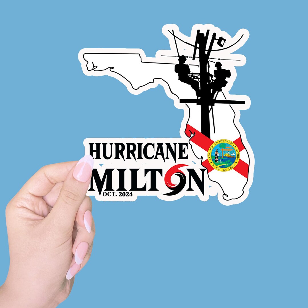 Hurricane Milton Sticker, I Survived Hurricane Milton, Milton Florida ...
