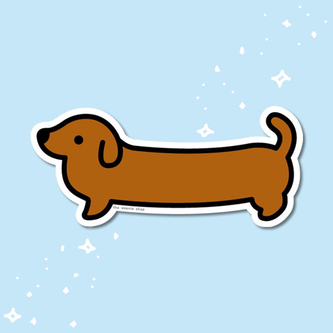 Dachshund Vinyl Sticker 6 Inch Weenie Dog Weiner Dog Sausage Animals ...