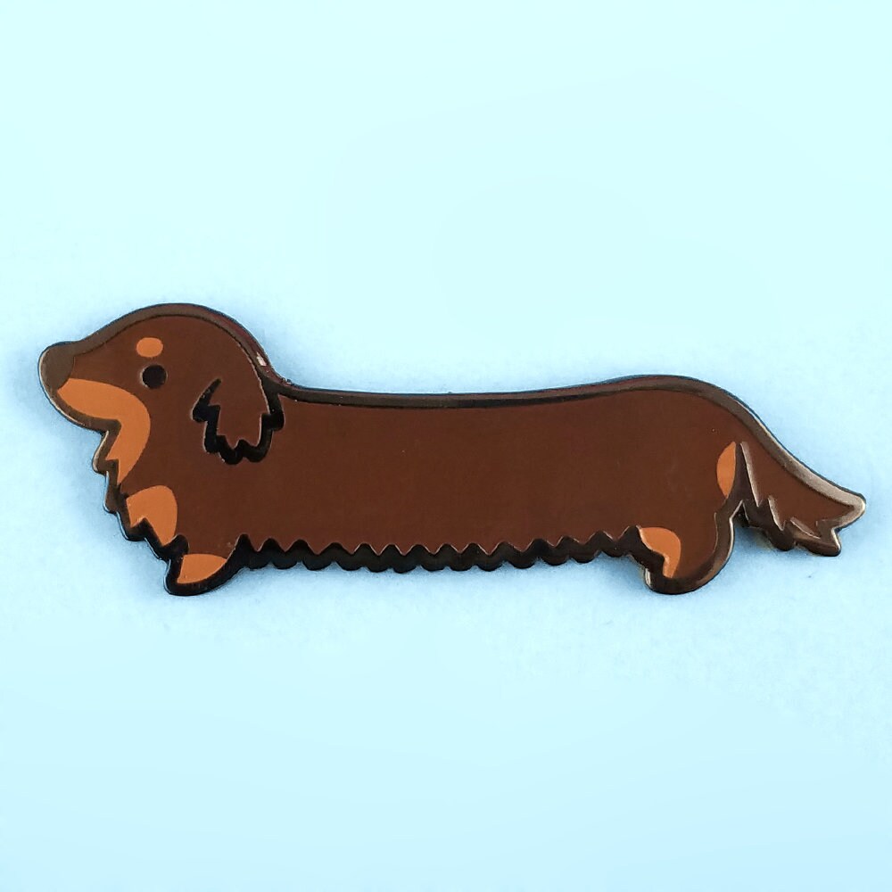 Dachshund enamel pin wiener dog sausage lapel pin brooch badge | Etsy