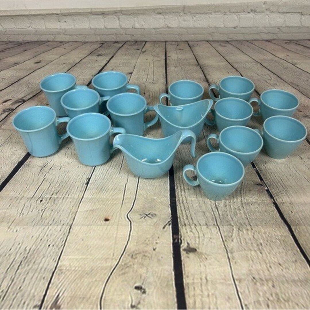 Vintage Robins Egg Blue Turquoise TST Taylor Smith & Taylor Mugs Cups ...