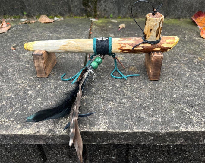 Traditional Native American Peace Pipe. Wood Meditation Pipe. Hand ...