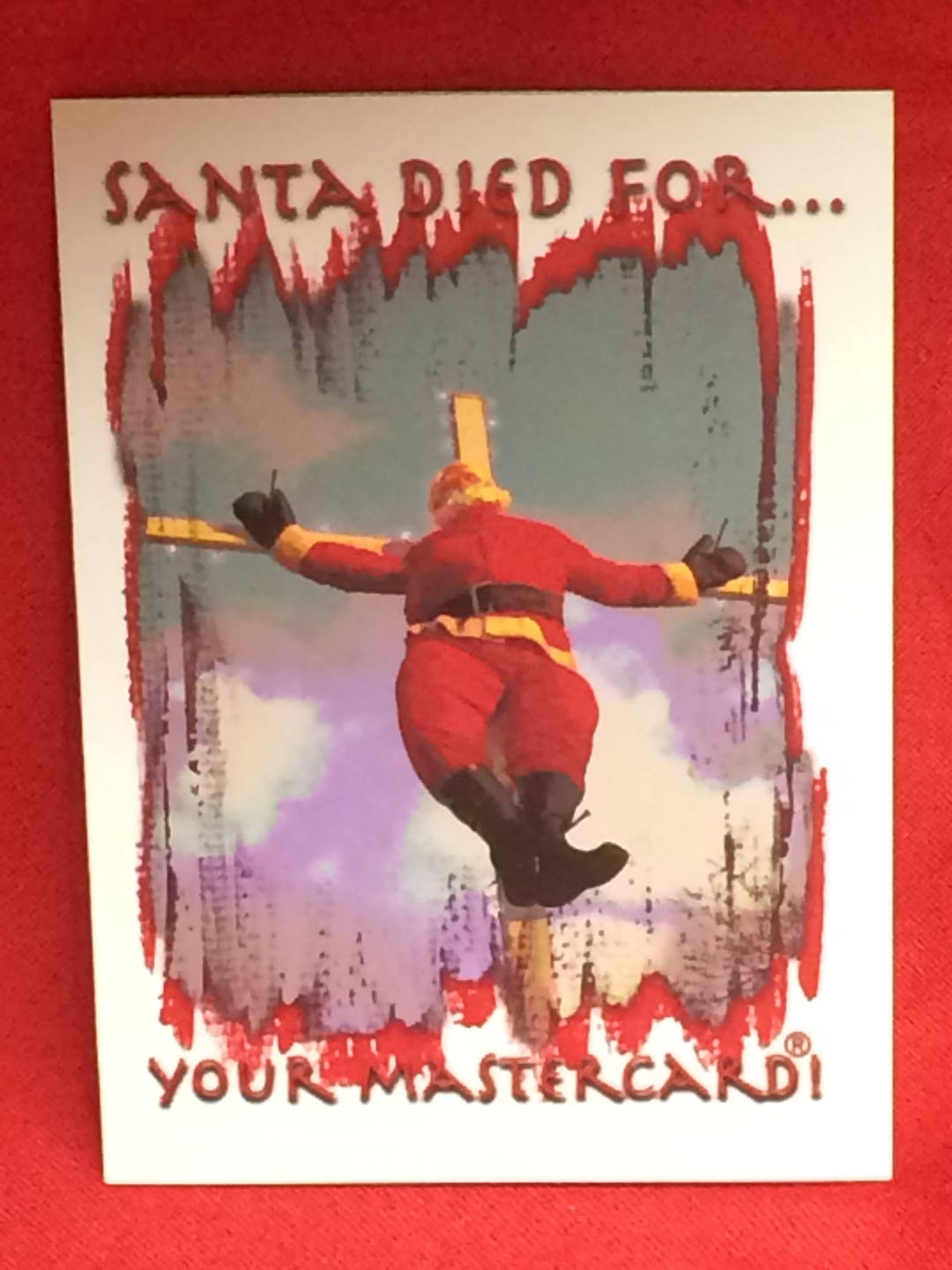 Crucified Santa Christmas Cards - Etsy