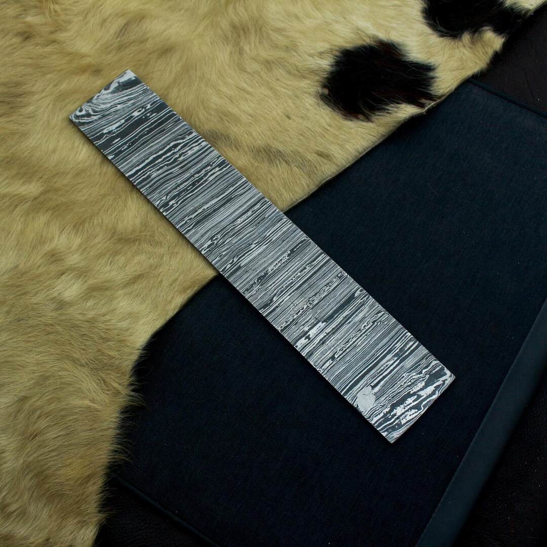 Handmade Fire Pattern Damascus Steel Billet, Knife Making, 12'' Long - Etsy