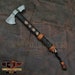 Very Nice Hand Forged Axe With Leather Wrap Wooden Handle Best Gift for ...