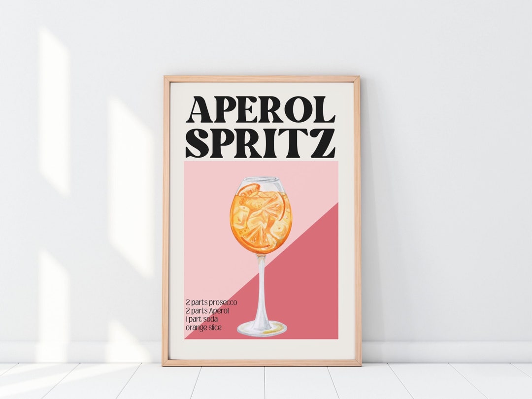 Aperol Spritz Poster, Aperol Spritz Print, Aperol Poster, Printable ...