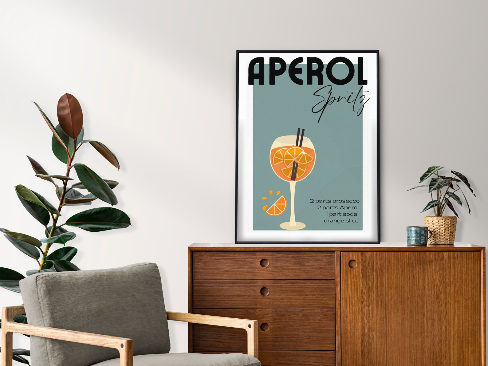 Retro Aperol Spritz Cocktail Print, Aperol Poster, Aperol Spritz ...
