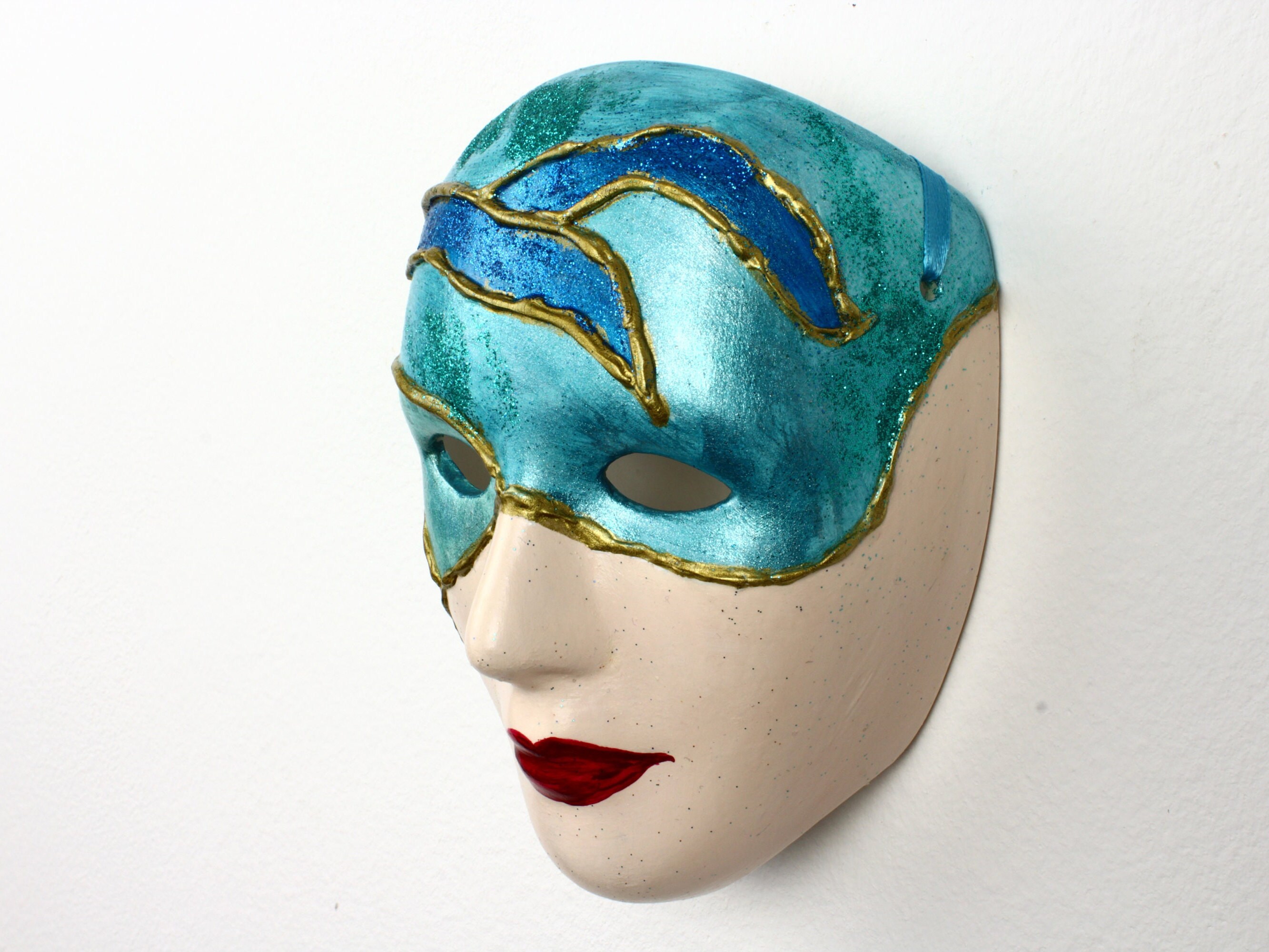 Venetian Wall Mask, Decorative Mardi Gras Carnival Masquerade Mask ...
