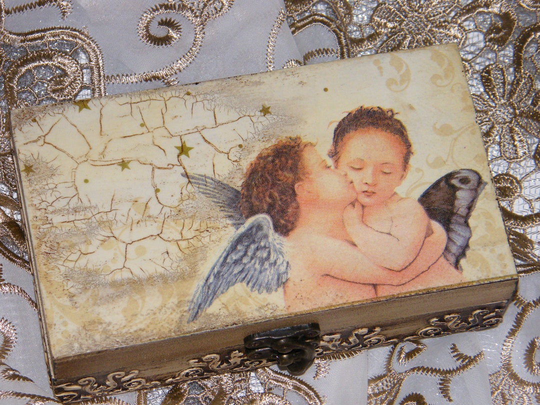 Trinket Box Angels Wooden Jewelry Box Handmade Trinket Box - Etsy