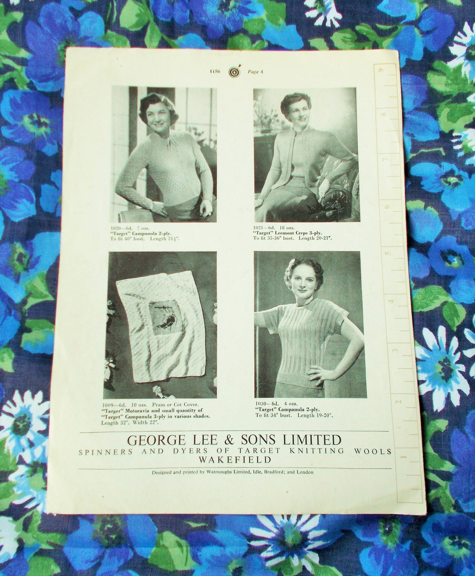 Vintage Lee Knitting Pattern for Target Wool 1940s Pattern - Etsy UK