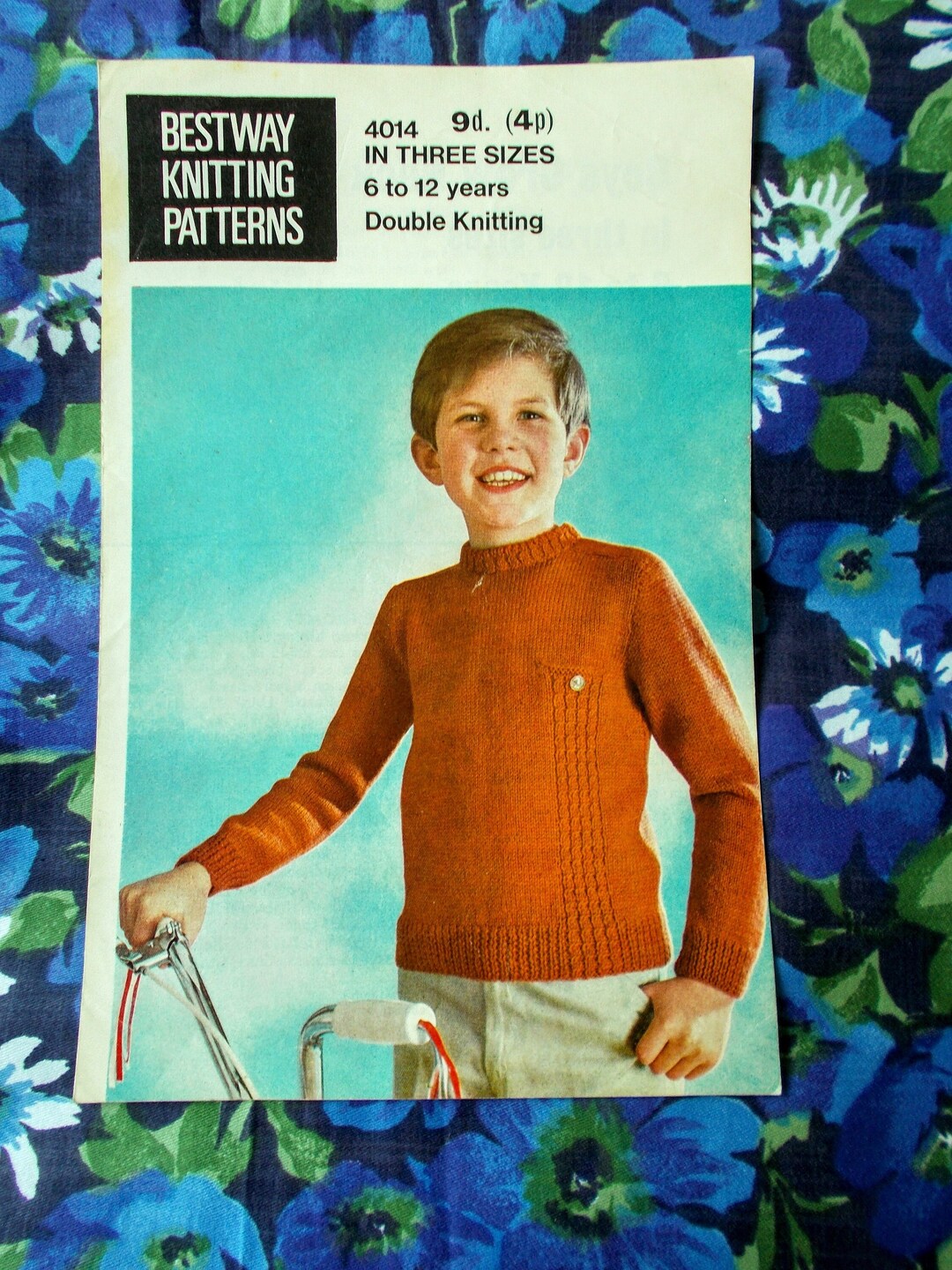 Vintage Bestway Knitting Pattern Pattern No. 4014 1970s Boys Crew Neck ...