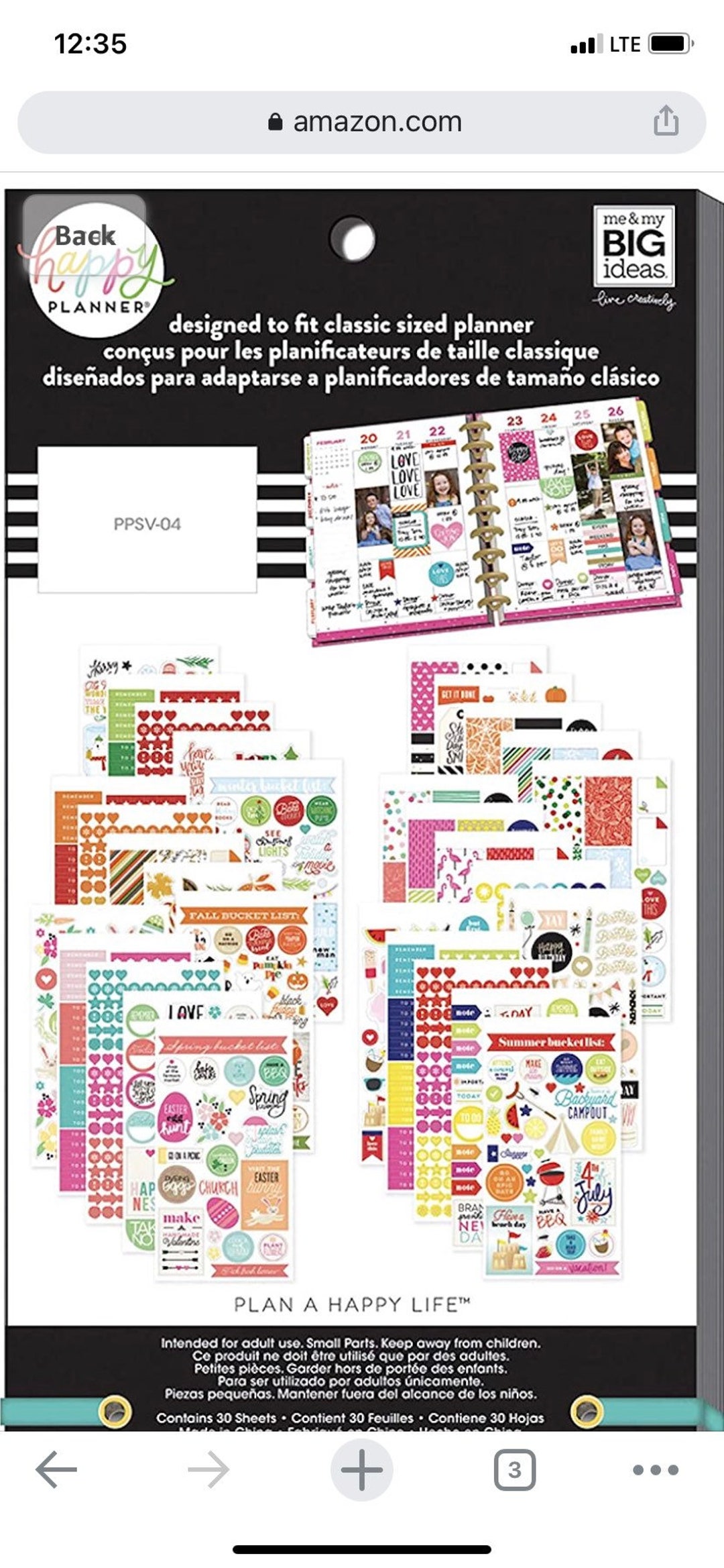 The Happy Planner Seasonal Sticker Book - Etsy